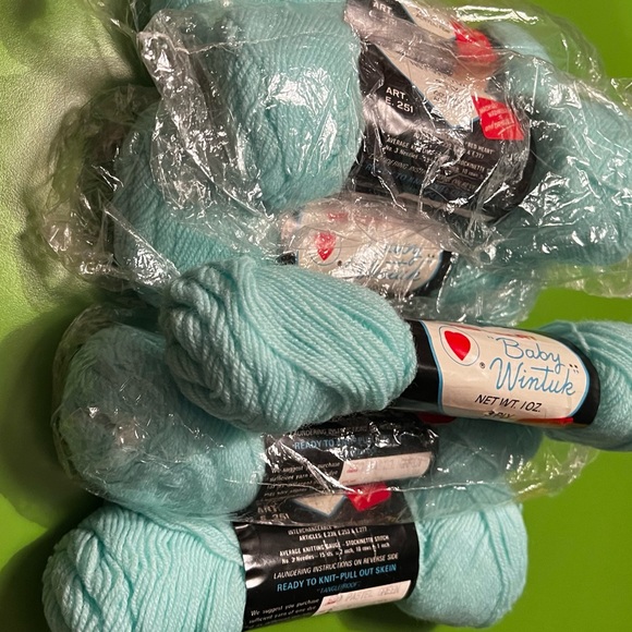 Red Heart | Office | Red Heart Baby Yarn 6 Skeins 3 Ply Oz Pale Aqua ...